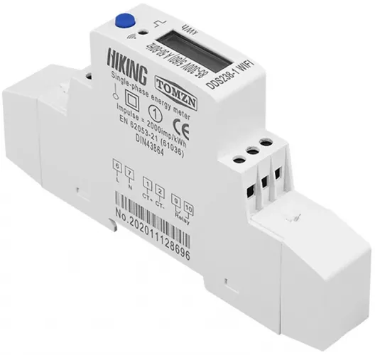 Contor monofazat inteligent de 60A 1P 18mm WiFi cu functie de timer ...