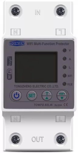 Contor monofazat inteligent WiFi 63A 110V 220V 50/60Hz cu functie de ...