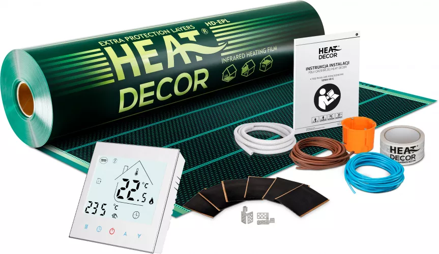 Kit incalzire pardoseala pentru parchet cu Film Carbon EPL 140 W / mp ...