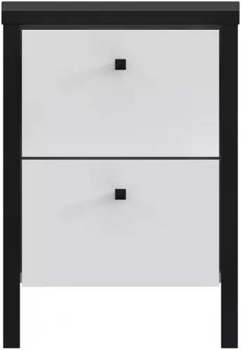 Noptiera moderna dormitor cu 2 sertare model Duo 35.5x51.1x30.6 cm ...