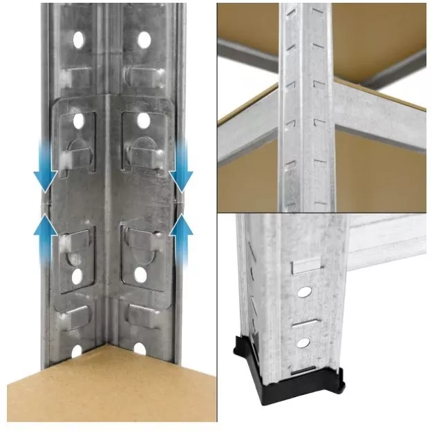 Raft TRIPLU metalic 5 polite MDF 180x360x50 cm 175 kg/polita STRATEGIC ...