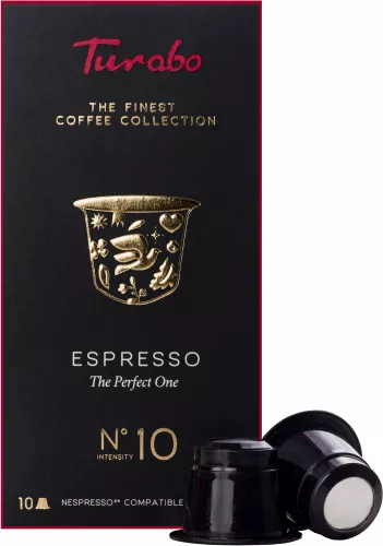 Capsule cafea TURABO Espresso 10 capsule compatibile Nespresso 54gr ...