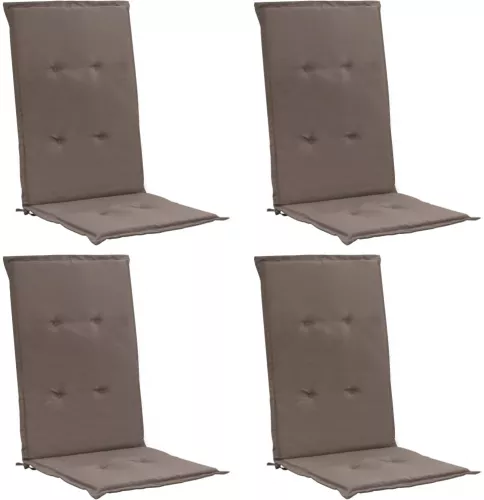 Perne scaun de gradina 4 buc. gri taupe 120 x 50 x 3 cm 47541