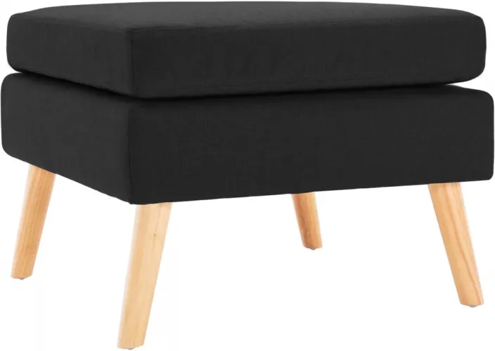 Taburet negru material textil 288742 - cel.ro