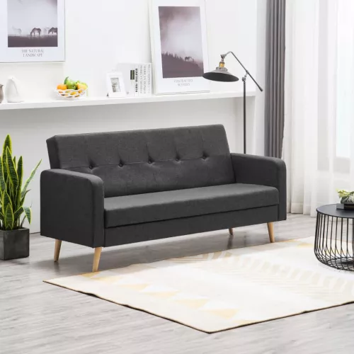 Canapea din material textil gri inchis 247033 - cel.ro