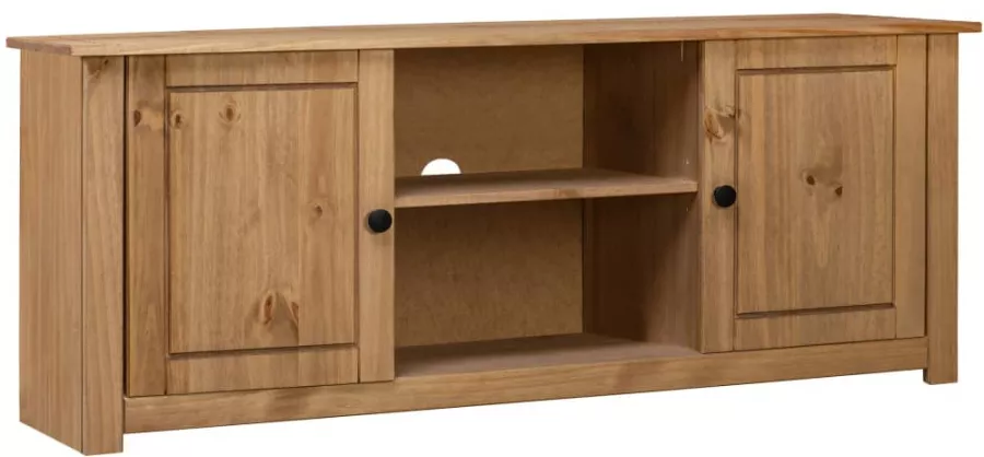 Comoda TV 120 x 40 x 50 cm lemn masiv de pin gama Panama 282670 - cel.ro
