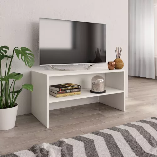 Comoda TV alb 80x40x40 cm PAL 800054 - cel.ro