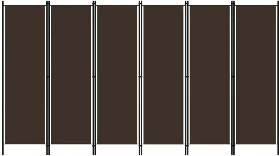 Paravan de camera cu 6 panouri maro 300 x 180 cm 320728 - cel.ro