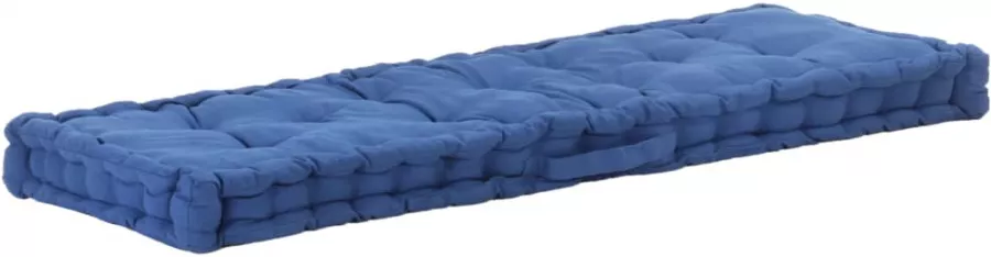 Perna podea canapea din paleti bleu 120 x 40 x 7 cm bumbac 48687 - cel.ro