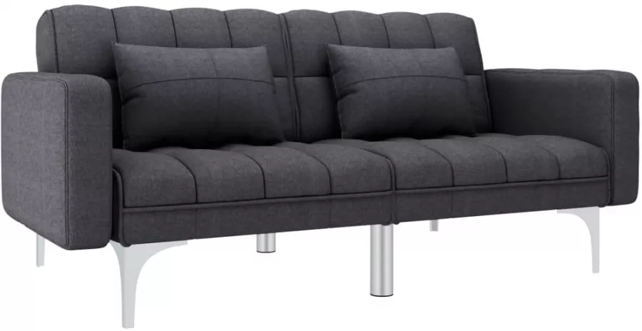 Canapea extensibila gri inchis material textil 247028