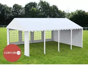 4X8 M CORT EVENIMENTE PROFESSIONAL PVC IGNIFUG ALB 514_18 - cel.ro