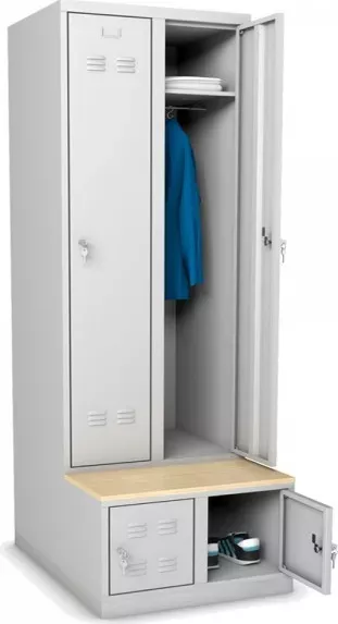 Vestiar metalic cu 4 usi 2 usi imbracaminte 2 usi incaltaminte si ...