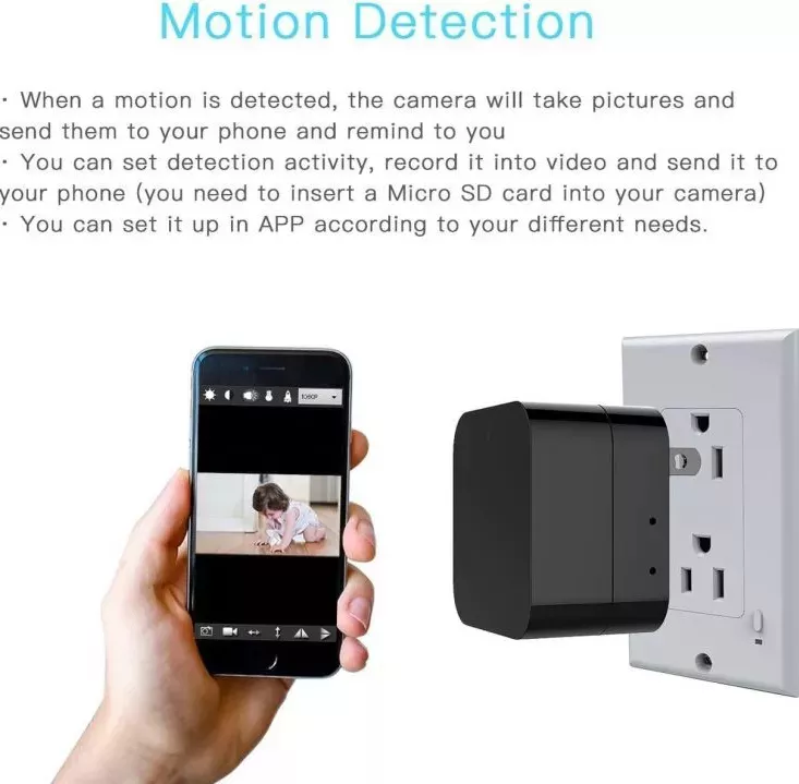 Incarcator USB cu Camera Ascunsa Full HD WiFi P2P IP H.264 Detectie ...