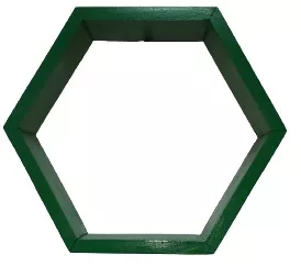 Raft de perete din lemn in forma hexagonala tip fagure cu prindere ...