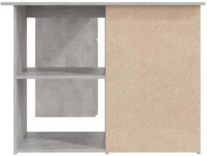 Birou de colt gri beton 145 x 100 x 76 cm PAL la CEL.ro