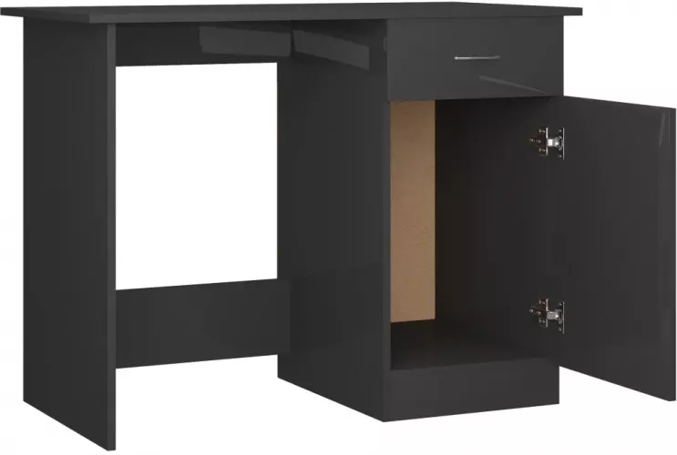 Birou gri extralucios 100 x 50 x 76 cm PAL la CEL.ro