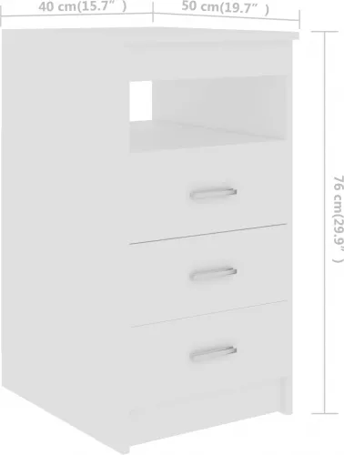 Birou alb 140 x 50 x 76 cm PAL la CEL.ro