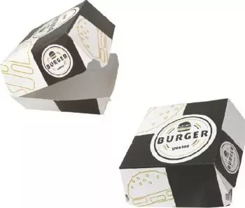 Cutie Hamburger Model Negru 12x12x8 cm 240 Buc/Bax - Ambalaje de Fast ...
