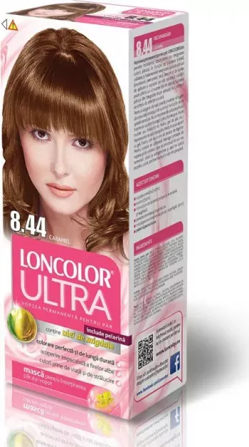Vopsea de Par Permanenta LONCOLOR Ultra 8.44 100 ml Carame ...