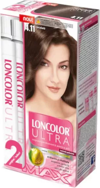 Vopsea de Par Permanenta LONCOLOR Ultra Max 4.11 Ciocolata 200 ml ...