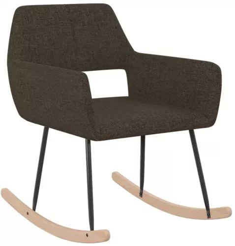 Scaun balansoar maro inchis material textil 330359 - cel.ro