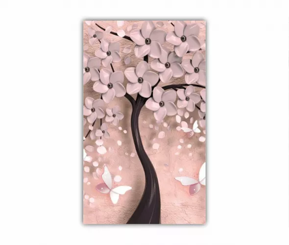 Tablou Canvas 1 piesa Flori 3D 0513 60X100 cm C24-0513-B-1-60X100 - cel.ro