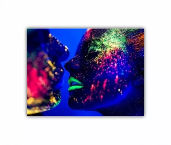 Tablou Canvas 1 piesa Fluorescenta o pereche de indragostiti dansand la ...