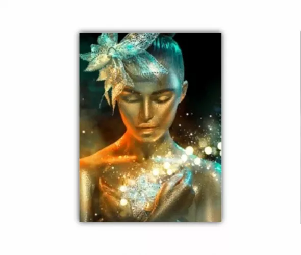 Tablou Canvas 1 piesa Machiaj colorat cu design artistic - neon 0579 ...
