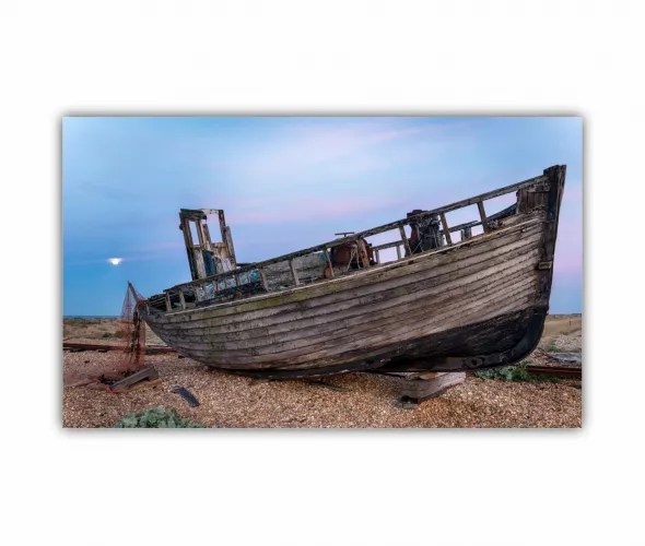 Tablou Canvas 1 piesa Old Boat Wreck 0014 150X90 cm C24-0014-B-1-150X90 ...