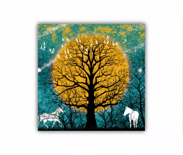 Tablou Canvas 1 piesa Romantic copac 0452 120X120 cm - cel.ro