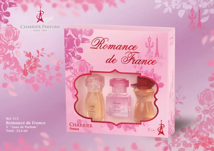 Set Cadou Charrier Parfums Romance de France 3 esente apa de parfum la ...