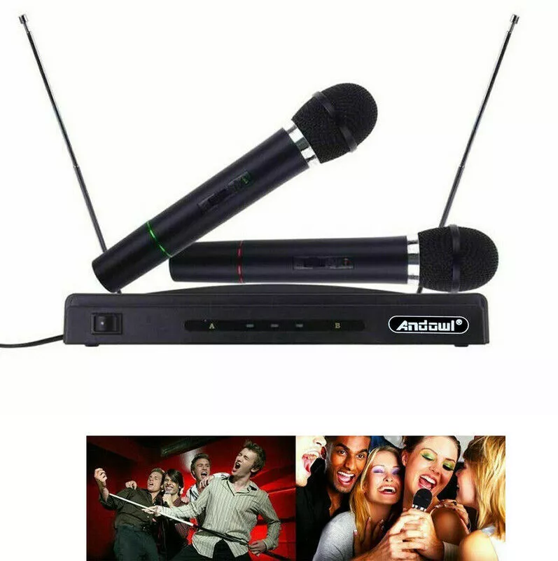 Set 2 microfoane wireless karaoke MRKT6306 - cel.ro
