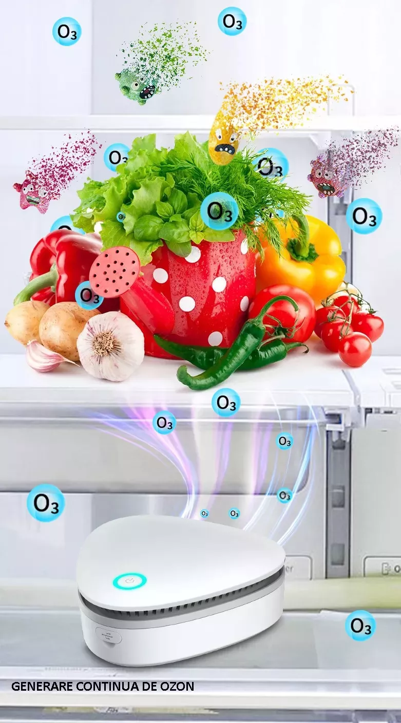 Generator de ozon purificator de aer portabil Wireless cu incarcare USB ...