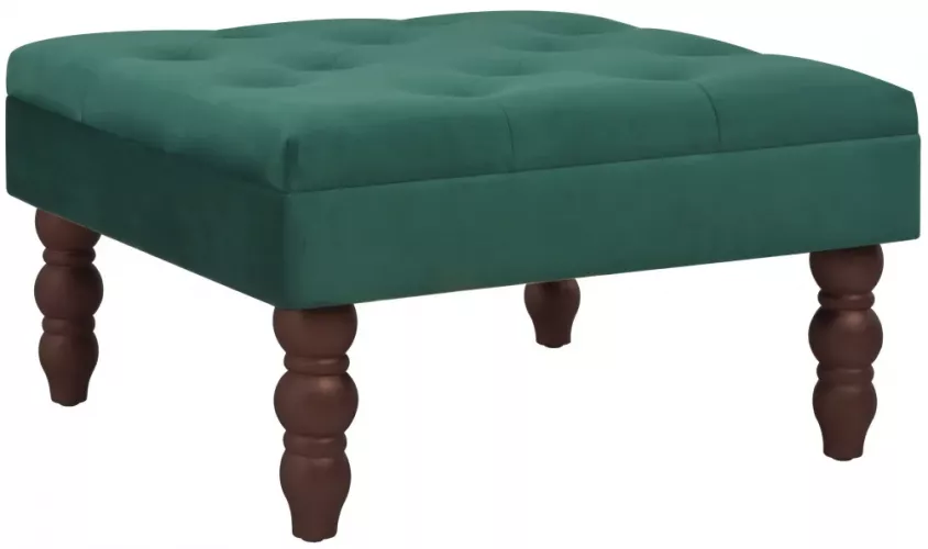 Taburet verde inchis 60x60x36 cm catifea 3070666 - cel.ro