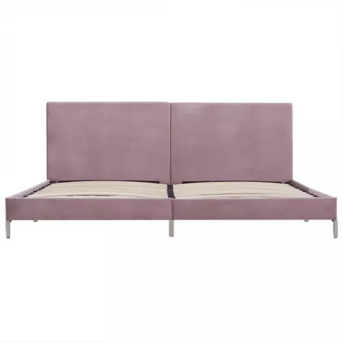 Cadru de pat roz 180 x 200 cm material textil 280960 - cel.ro