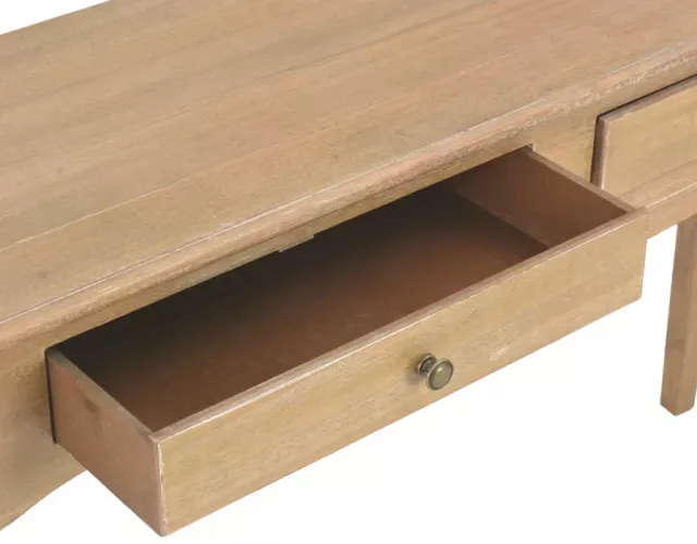 Masa consola cu 2 sertare 120 x 35 x 76 cm lemn masiv de pin 280020 ...