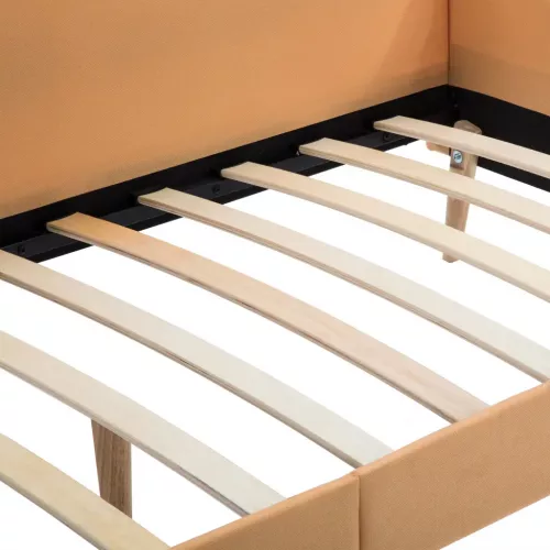 Cadru de pat canapea material textil maro 247031 - cel.ro