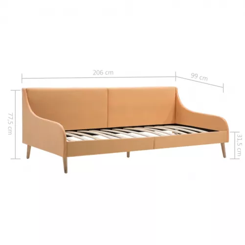 Cadru de pat canapea material textil maro 247031 - cel.ro