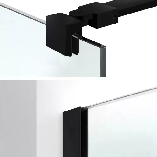 Paravan dus walk-in AQUA CLASS BLACK 70 x 195 cm sticla clara profil ...