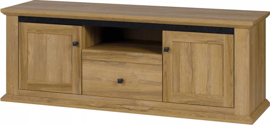 Comoda TV din mdf maro stejar Grandleon 150x45x55 cm 0000264770 - cel.ro