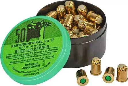 Capse verzi pentru asomator 9x17 mm pentru porci oi la CEL.ro