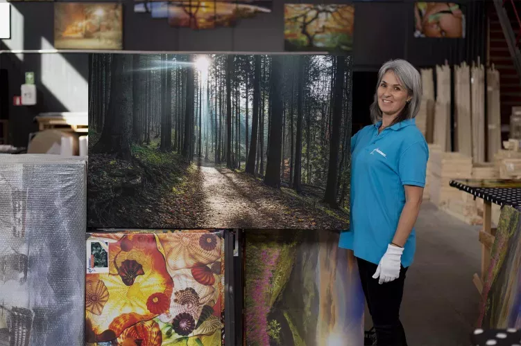 Tablou DualView Startonight Poteca prin Padure luminos in intuneric 80 ...