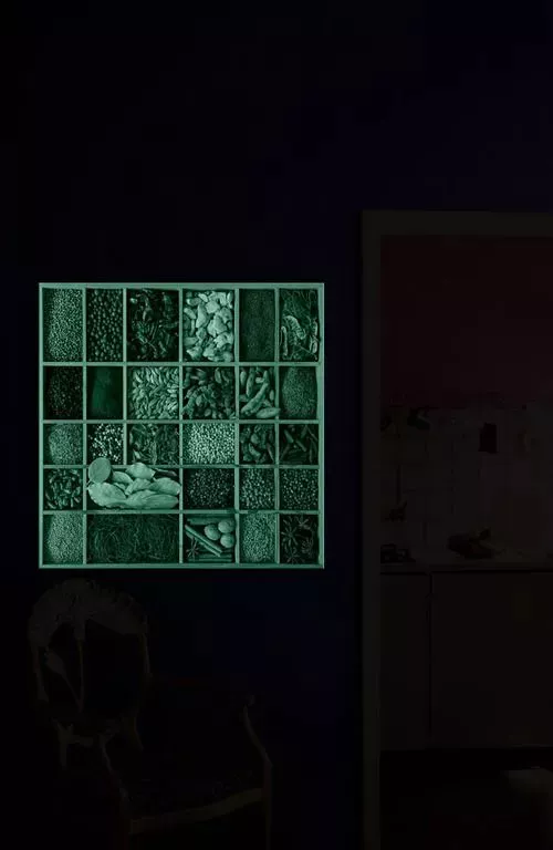 Tablou DualView Startonight Condimente III luminos in intuneric 80 x 80 ...