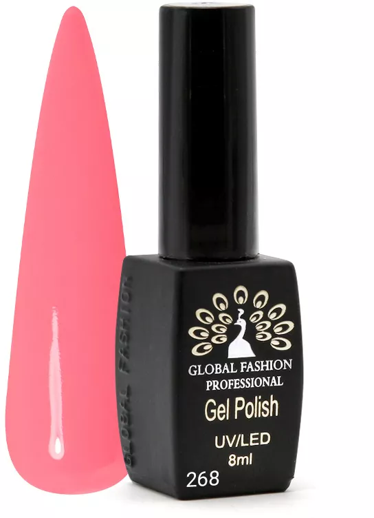 Oja semipermanenta Global Fashion Black Elite 8 ml Roz 268 2527 - cel.ro