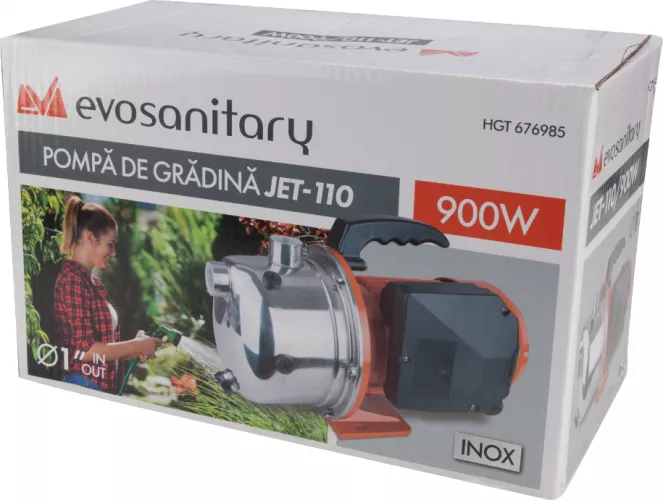 Pompa de gradina EvoTools Jet 110 Inox 900W 676985 - cel.ro