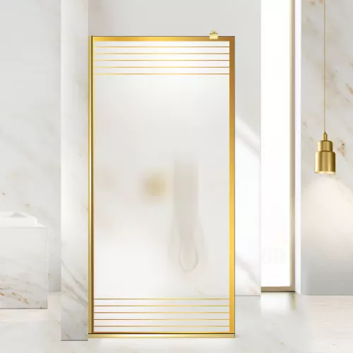 Paravan dus walk-in Aqua Roy Gold Fence auriu 120x195 cm sticla 8 mm ...