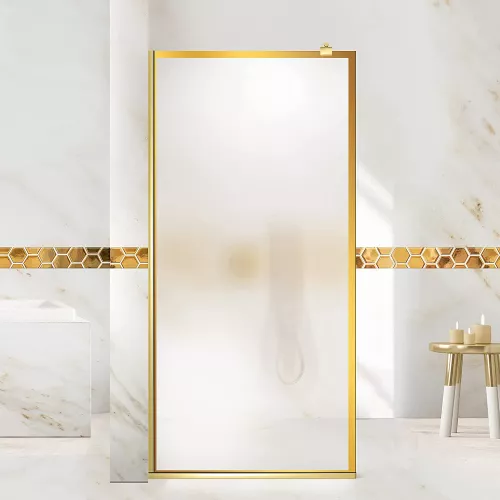 Paravan dus walk-in Aqua Roy Gold Frame auriu 110x195 cm sticla 8 mm ...