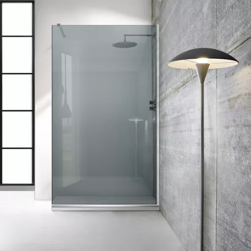 Paravan dus walk-in Aqua Roy INOX 70x195 cm sticla 8 mm gri securizata ...