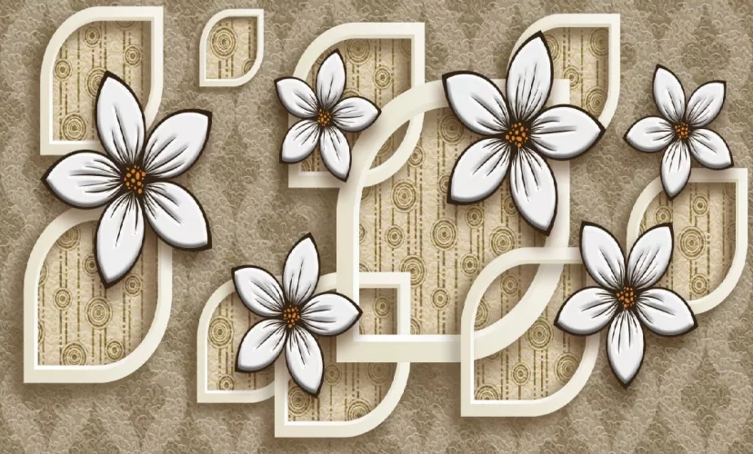 Fototapet autocolant Flori albe foto mural 200 x 150 cm FOTOTAP13580 ...