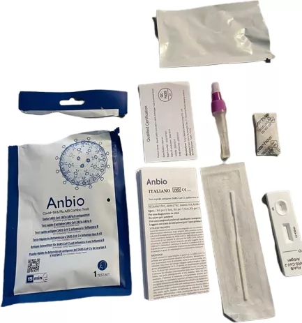 Test COMBO Covid / Gripa A+B 1 test/cutie Anbio TEST COMBO - cel.ro